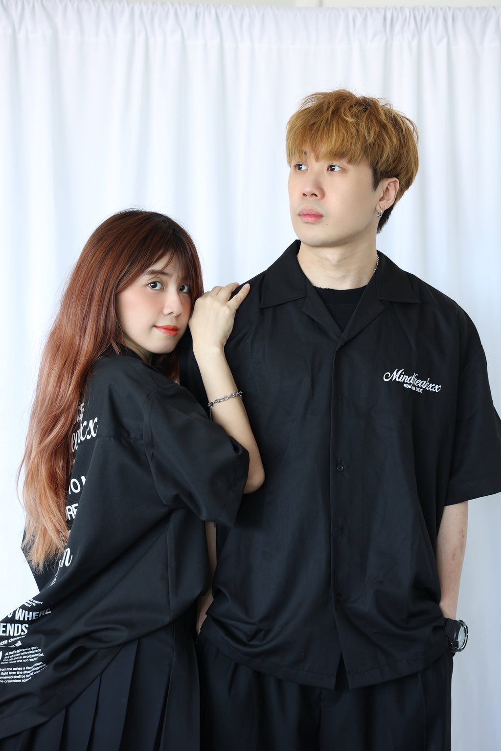 LUCID DREAM SHIRT, OVERSIZED CUBAN COLLAR SHIRT (BORING BLACK) – stu6io