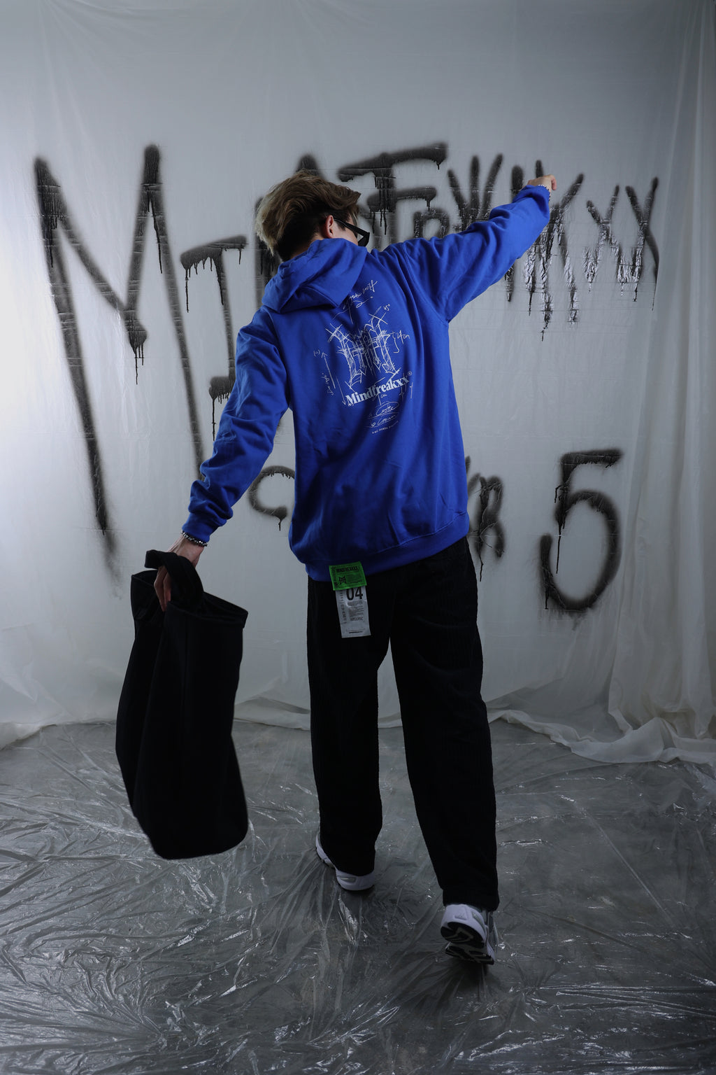 MF MANUSCRIPT SKETCH LOGO, REPLICA VINTAGE HOODIE (BARBIE & ROYAL BLUE ...