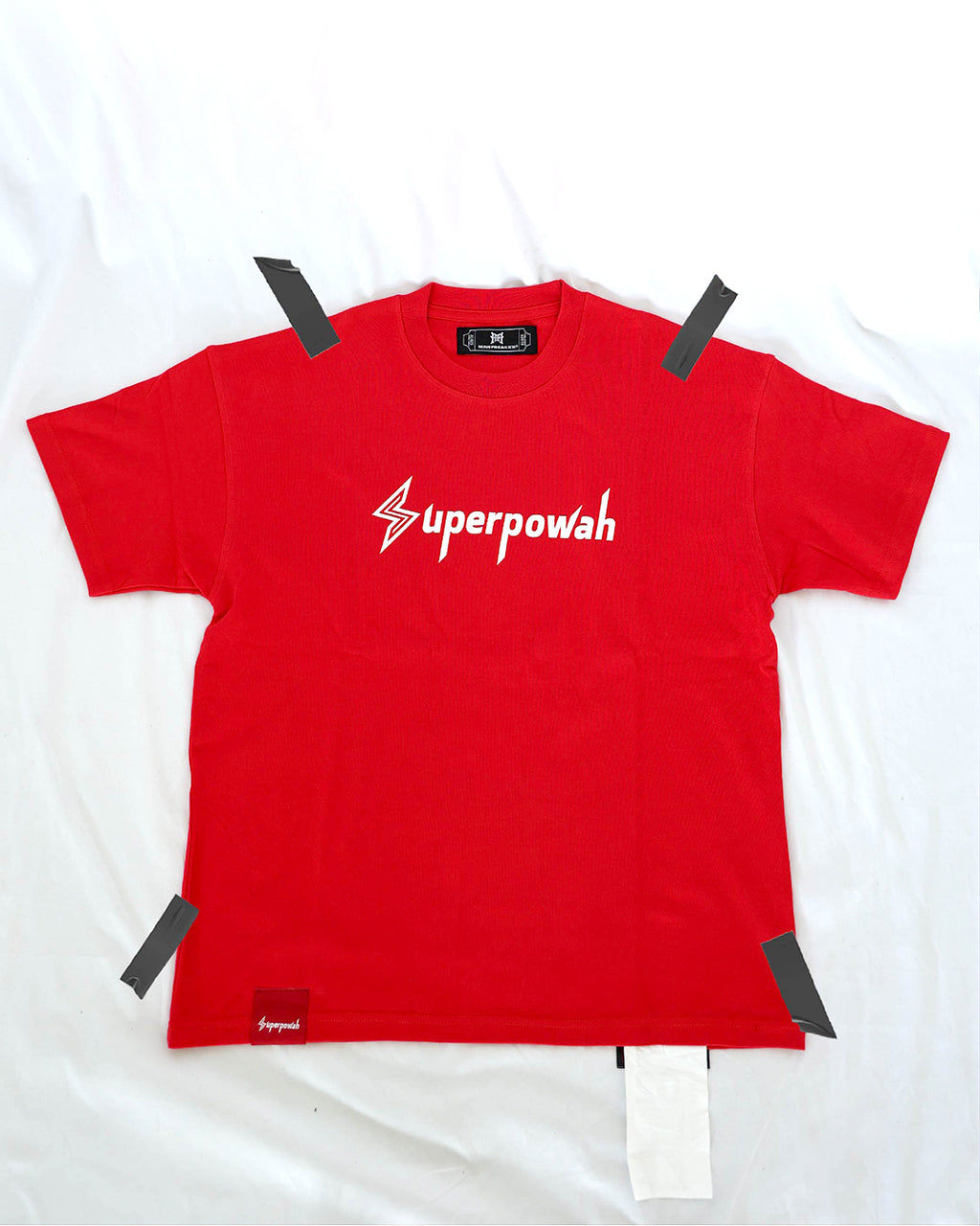SUPERPOWAH TEE (BLACK/RED) – stu6io